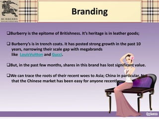 Brand analysis of burberry | PPTX