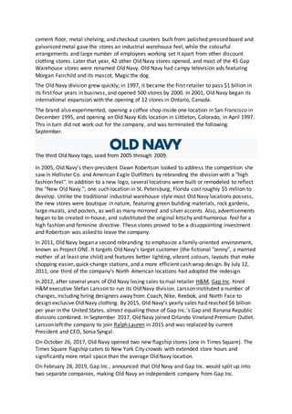 Brand analysis of old navy | DOCX