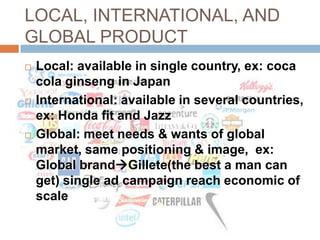 Brand And Product Decisions In Global Marketing | PPTX