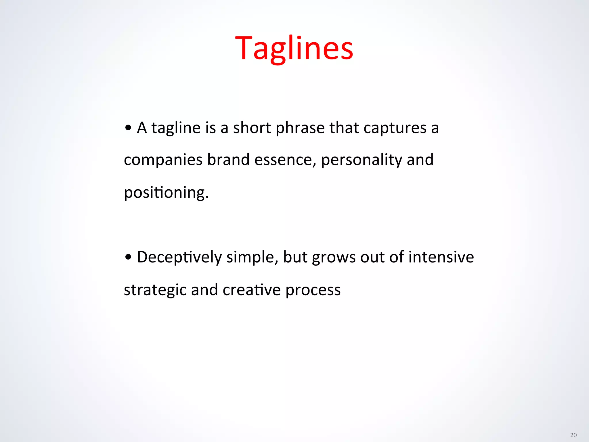 Brand Architecture, Logo topology, Naming and Tag Lines | PDF