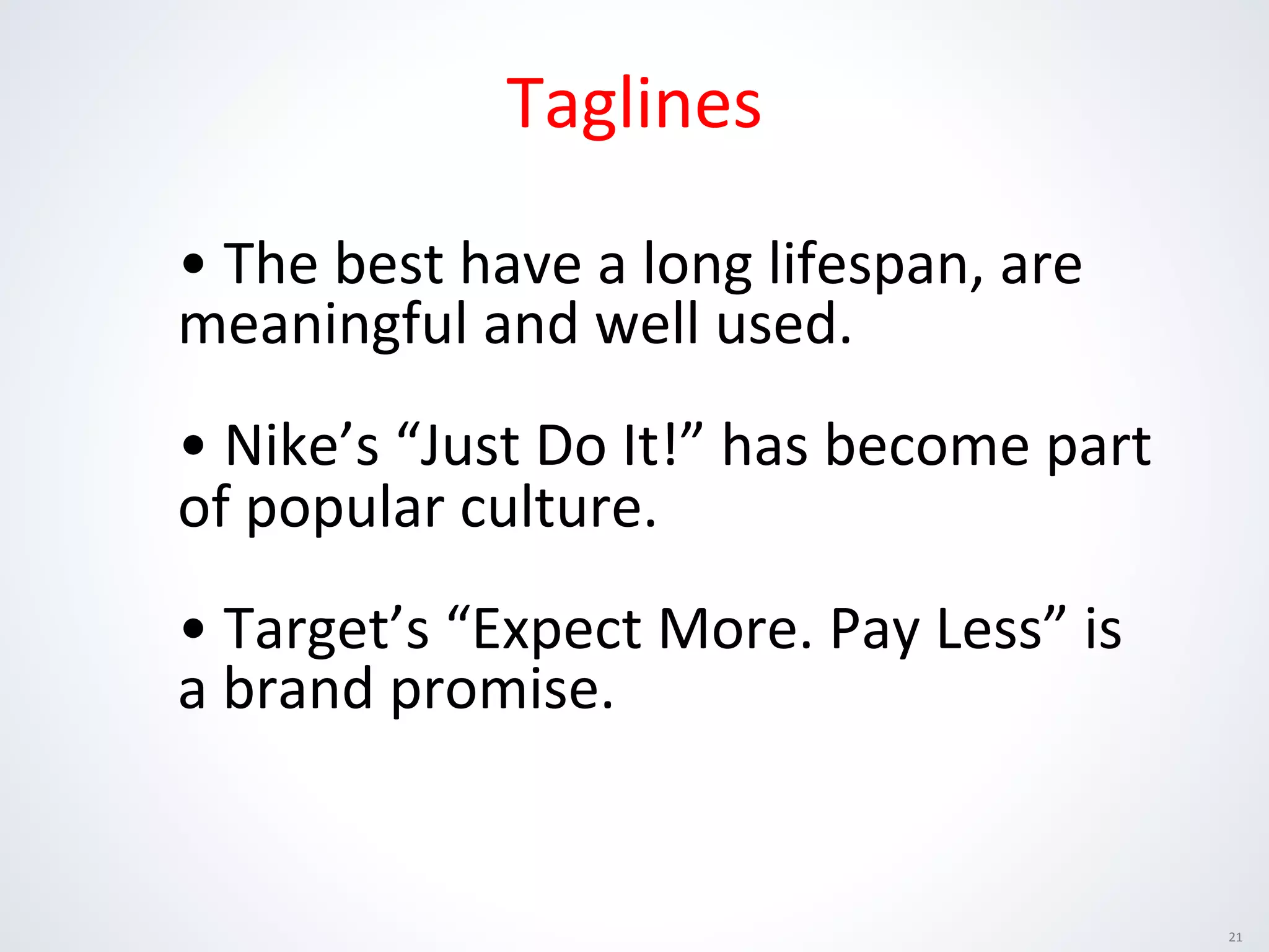 Brand Architecture, Logo topology, Naming and Tag Lines | PDF