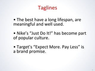 Brand Architecture, Logo topology, Naming and Tag Lines | PDF