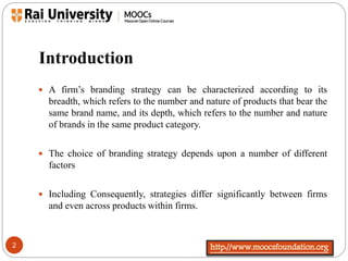 Brand as Strategic Device Introduction to Branding Management | PPTX