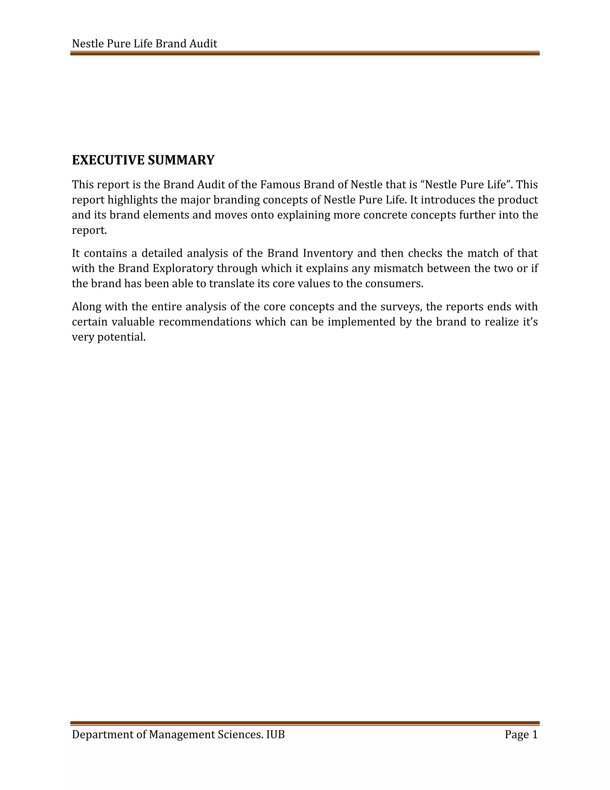 Brand audit of Nestle | PDF