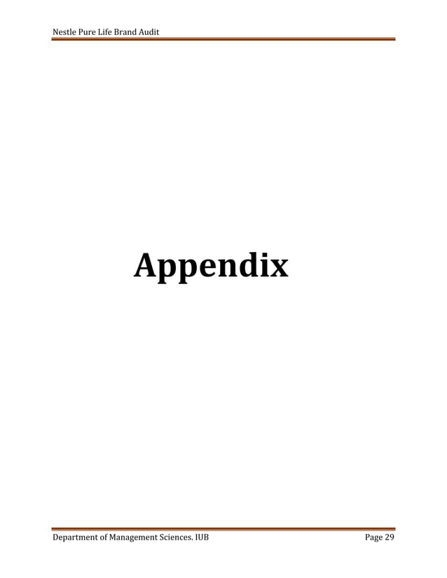 Brand audit of Nestle