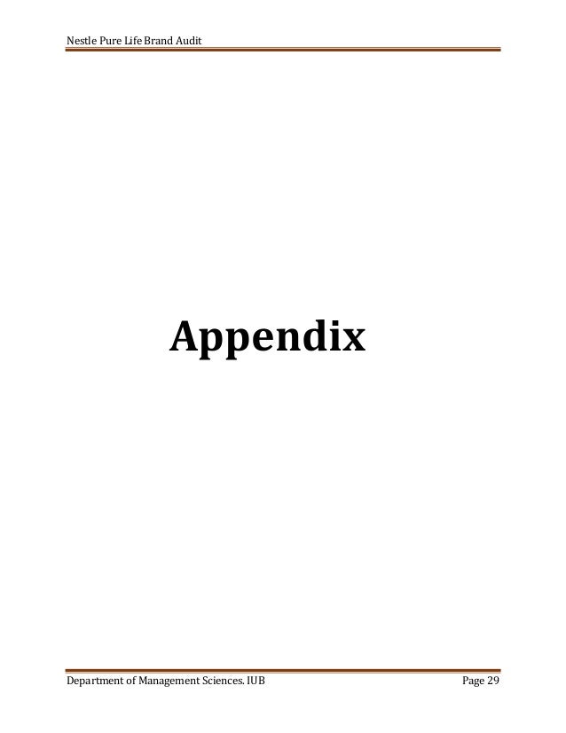 Brand audit of Nestle