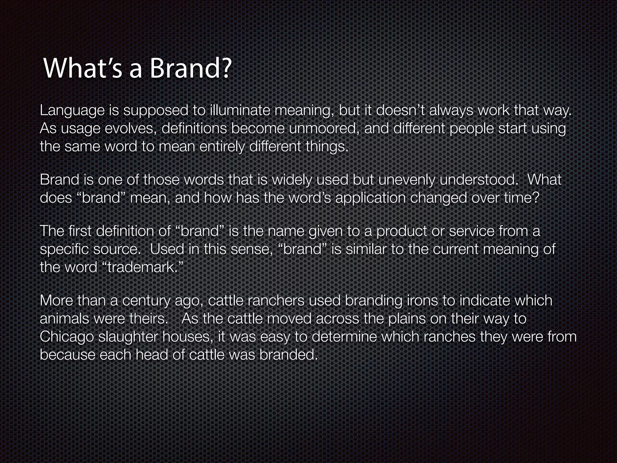 Designing Brand Identity: What's a Brand?