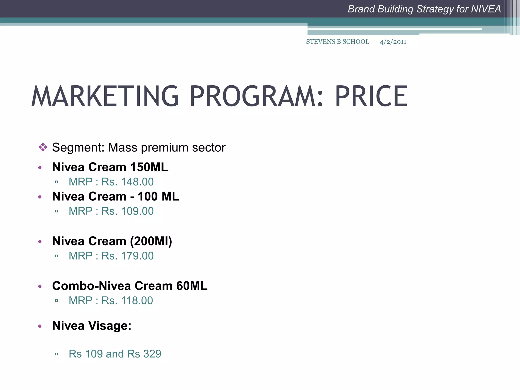 Brand Building Strategy for Nivea | PPTX