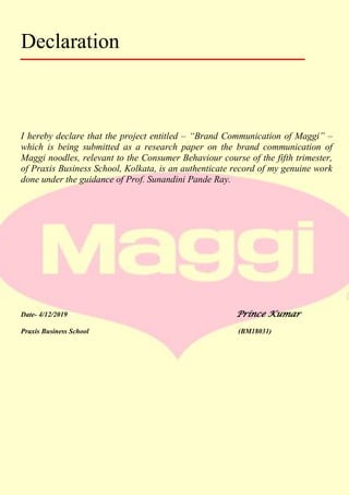 Brand communication of Maggi Noodles | PDF