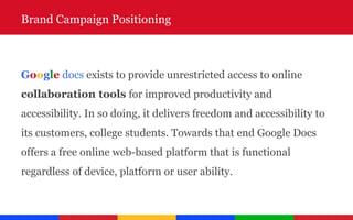 Google Docs Brand communication campaign | PPTX | Computing ...