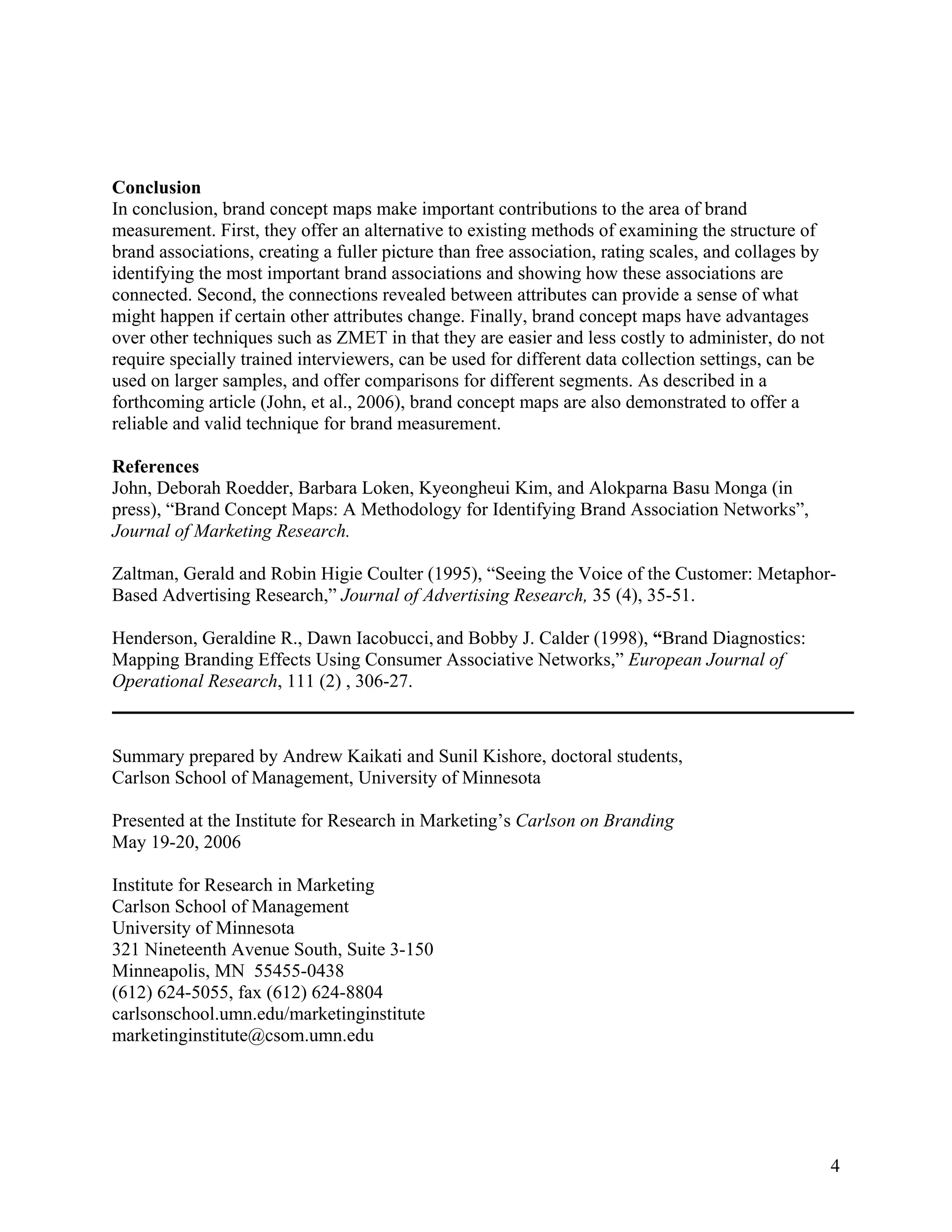 Brand concept maps | PDF