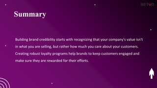 The Need for Building Brand Credibility | PPT