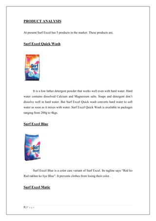 Brand Dossier- Surf Excel (Word Doc) | DOCX