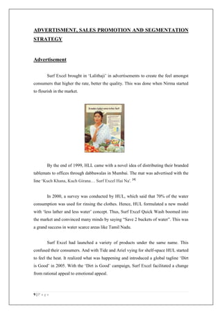 Brand Dossier- Surf Excel (Word Doc) | DOCX