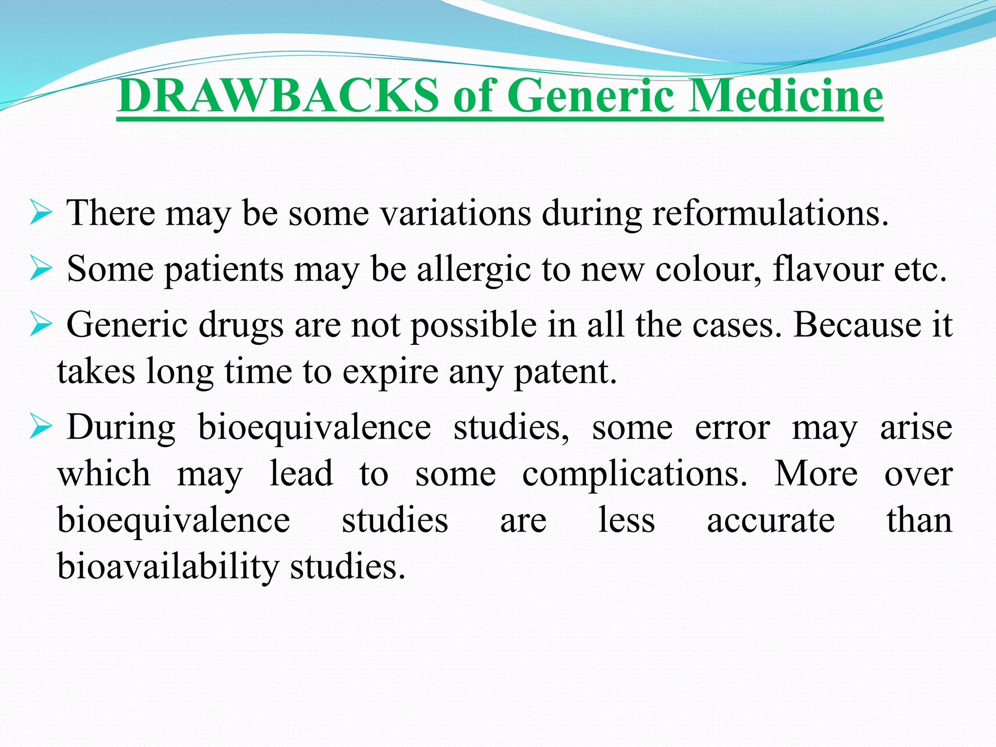 Brand drug vs generic drug | PPTX