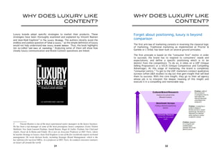 Brand(ed) content & Luxury Communications | PDF