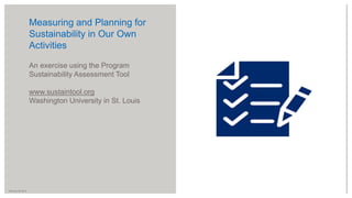 Planning and Measuring Sustainability | PPTX