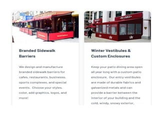 Branded sidewalk barriers midwoodsigns.com