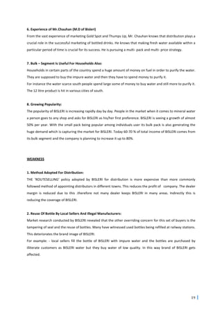 Branded water bottle industry | PDF