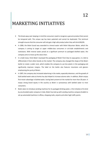 Branded water bottle industry | PDF | Chemistry | Science