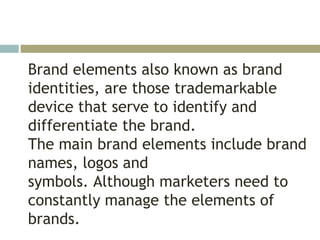 brand elements presentation for students | PPTX