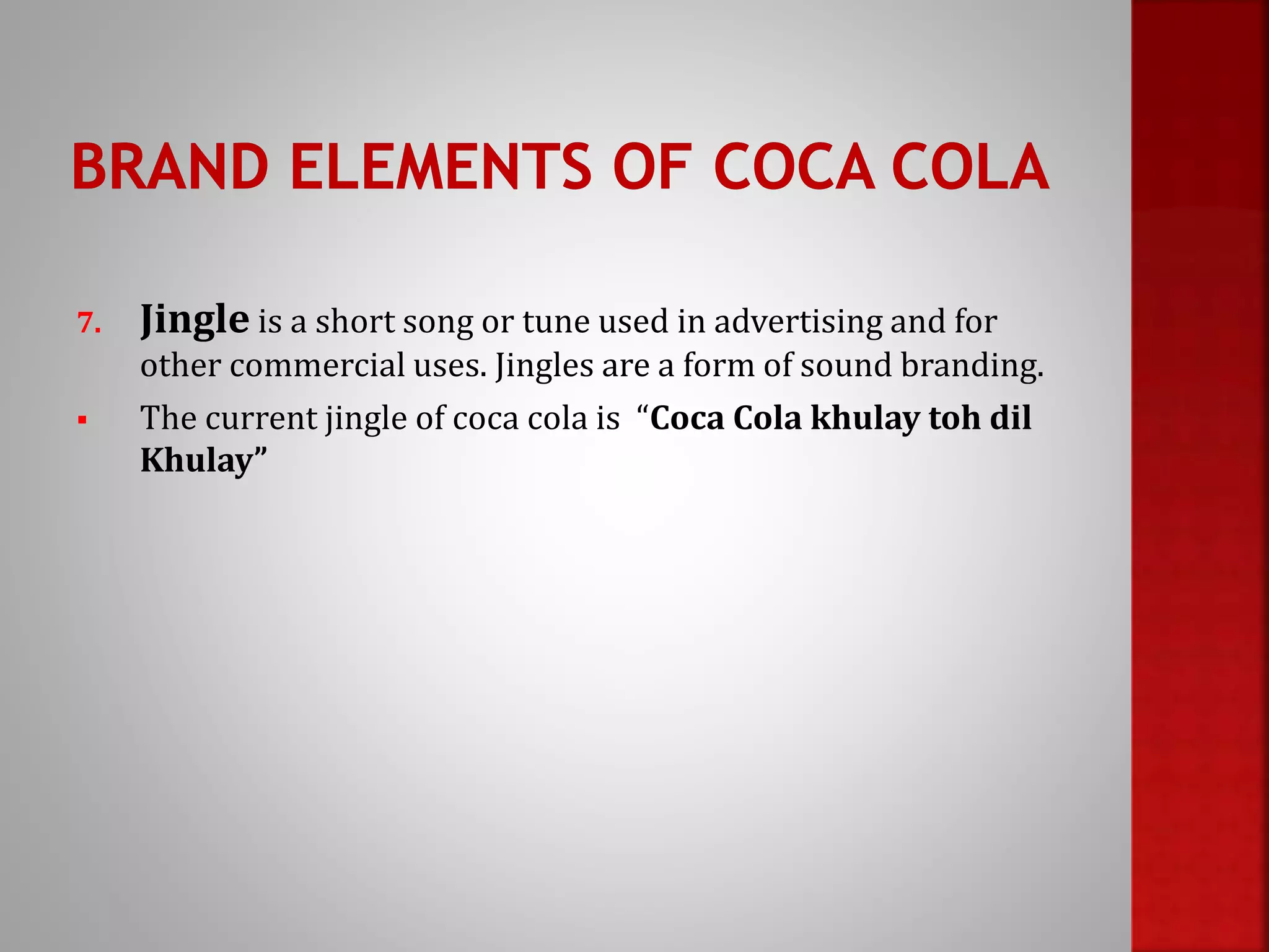 Brand elements of Coca Cola | PPTX