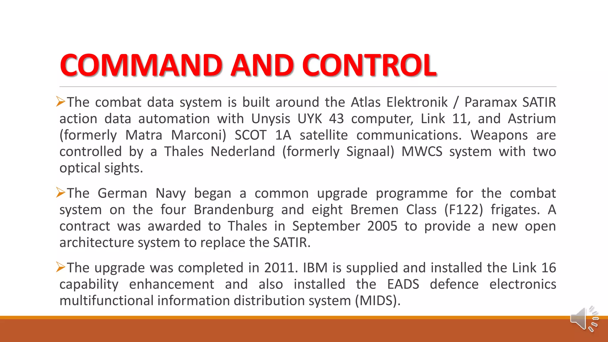 Brandenburg class frigate | PPTX | Arms & Ammunition | Sensitive Topics