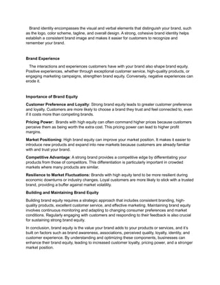 BRAND EQUITY DOCUMENT FOR EDCUATION FOR BUSINESS | PDF