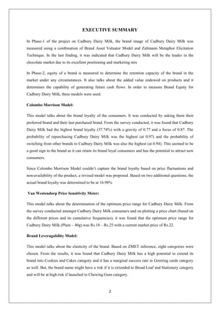 Brand Equity Measurement - Cadbury Dairy Milk | DOCX