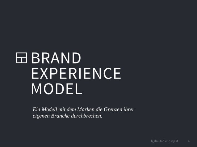 Brand Experience Model - Wie Marken ihre eigenen Branchenbarrieren du…
