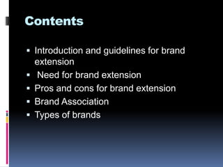 Brand extension product management | PPTX