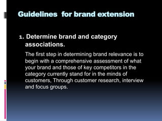 Brand extension product management | PPTX