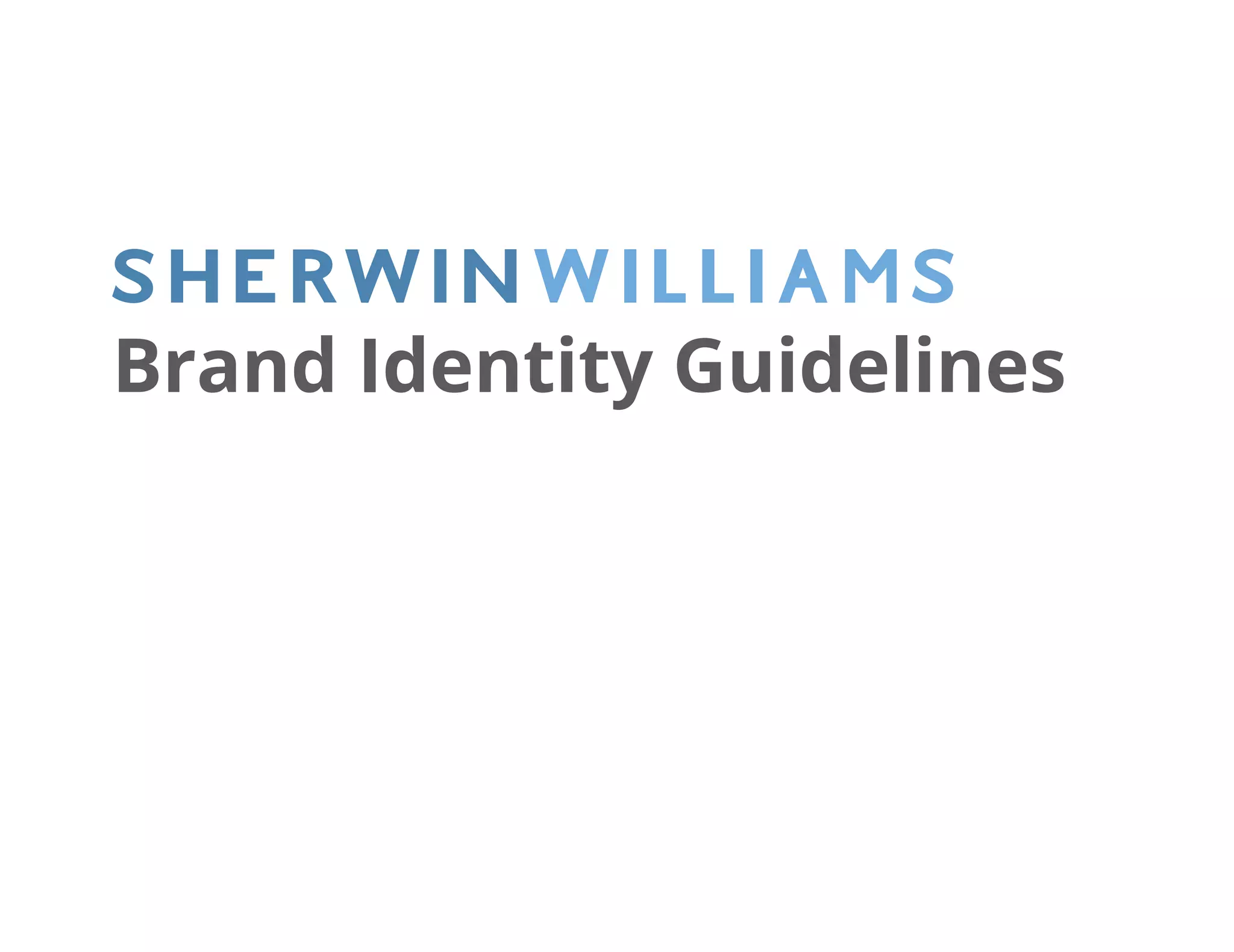 Sherwin Williams brand identity guidelines | PDF