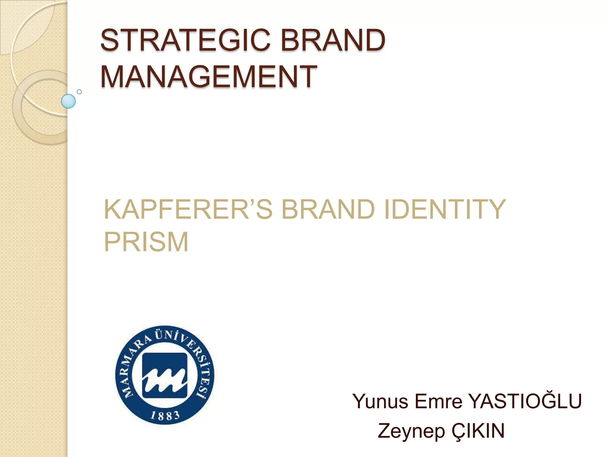 Kapferer Brand identity Prism | PPTX