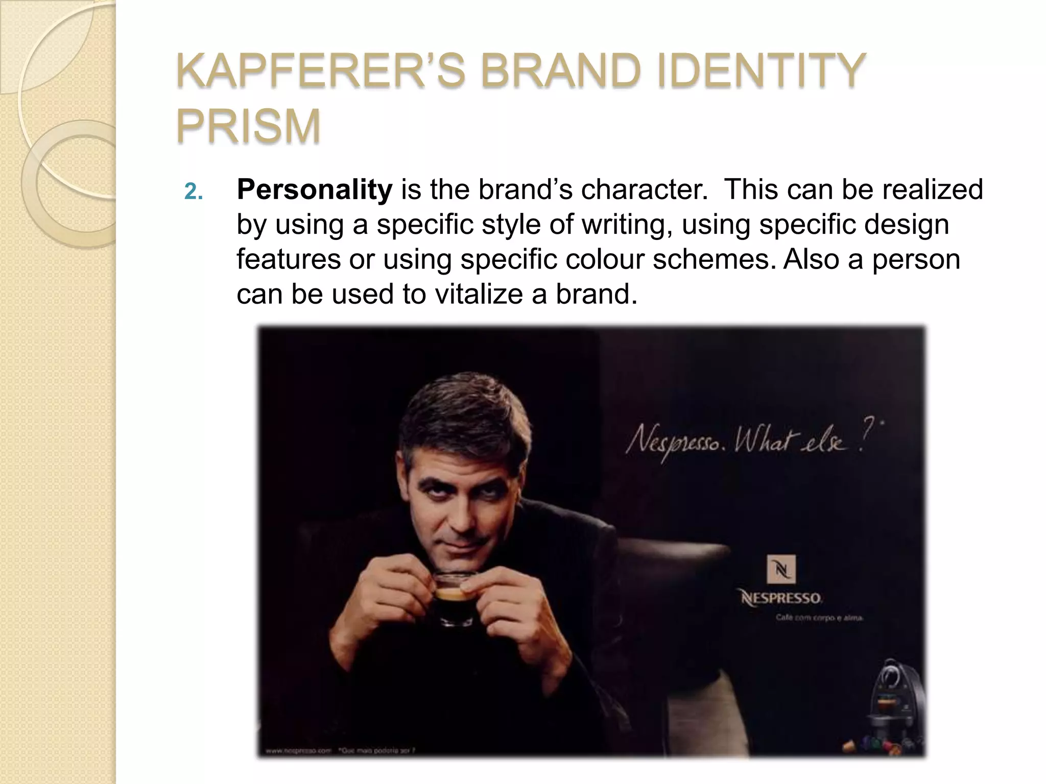 Kapferer Brand identity Prism | PPTX
