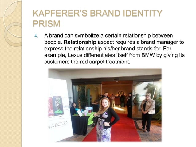 Kapferer Brand identity Prism | PPTX | Business | Business and Finance