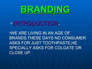 The concept of Branding | PPT