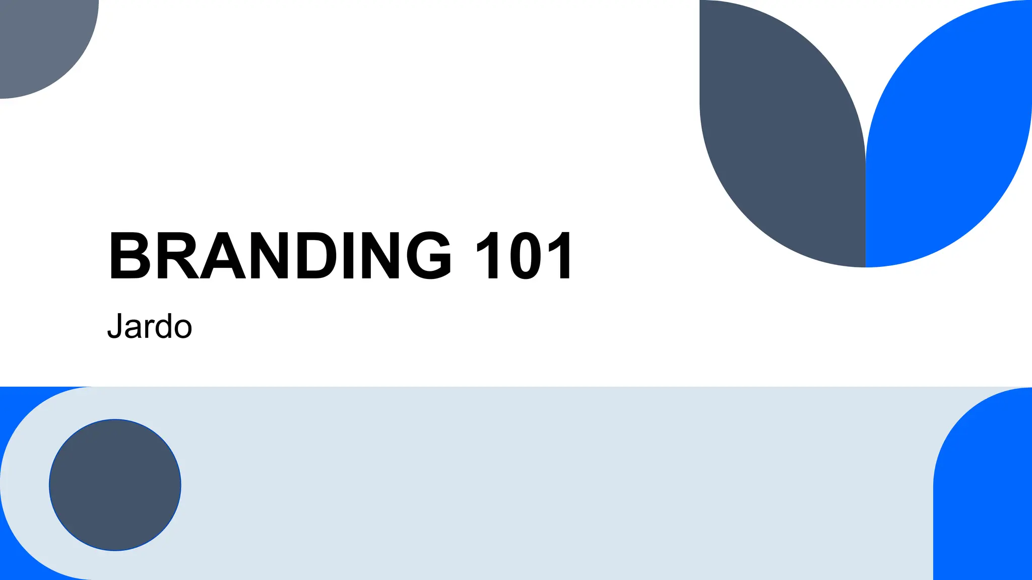 Basics of Branding for Startups & Small Businesses | PPTX