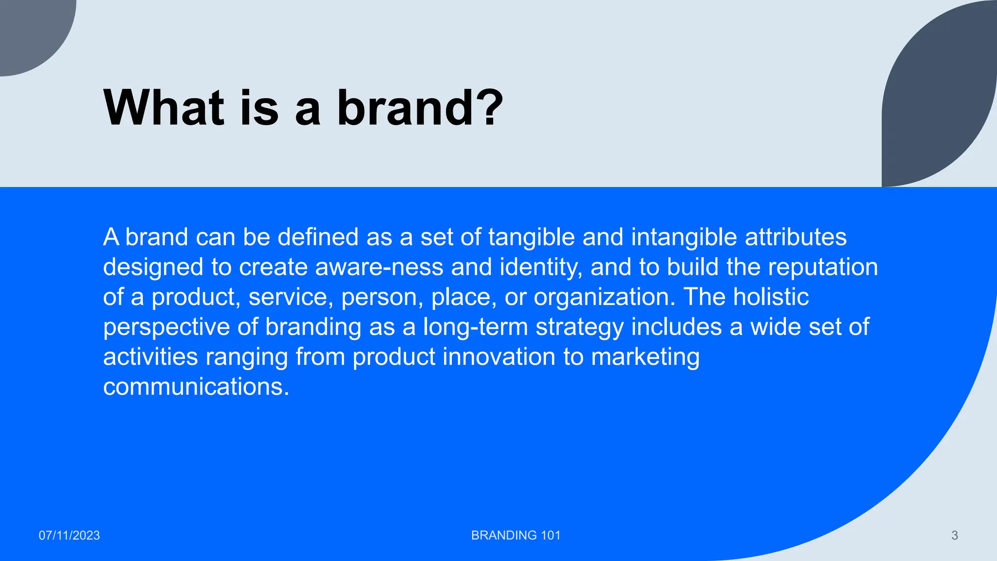 Basics of Branding for Startups & Small Businesses | PPTX