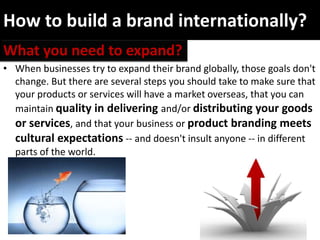 Branding and global branding | PPTX
