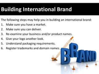 Branding and global branding | PPTX