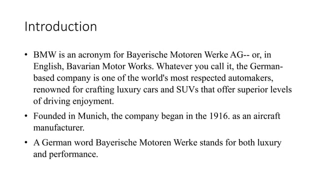 Branding bmw ppt | PPTX | Automotive Industry | Industries