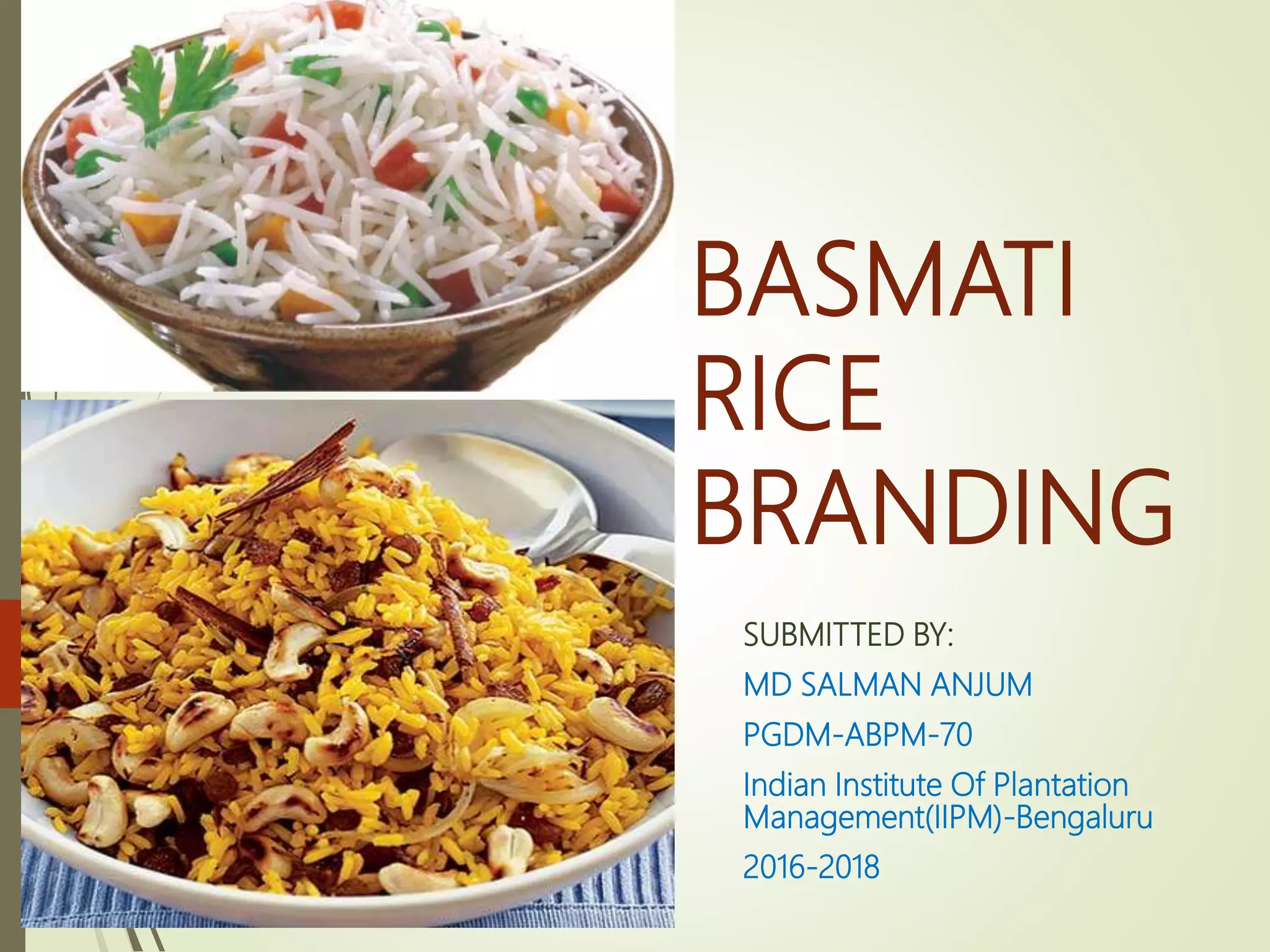 Branding of Basmati Rice | PPTX