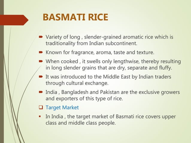 Branding of Basmati Rice | PPTX