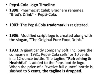 Branding of pepsi cola | PPT