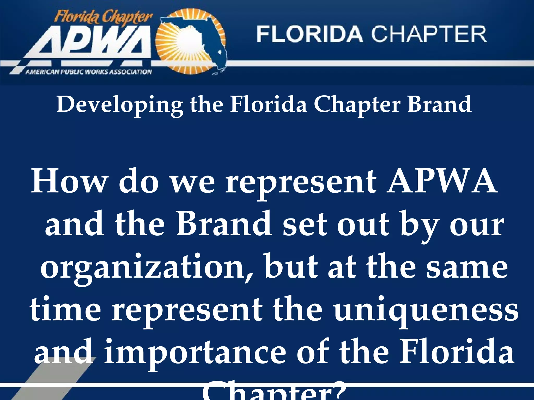 APWA Florida Chapter Branding Presentation | PPT