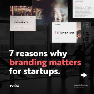 Seven reasons why branding matters for your startup. | PDF