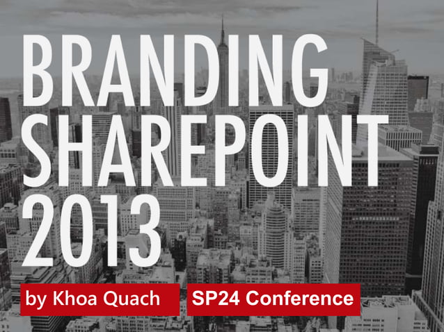 Branding SharePoint 2013 | PPTX