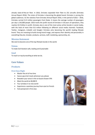 Branding strategy of emirates airlines | PDF