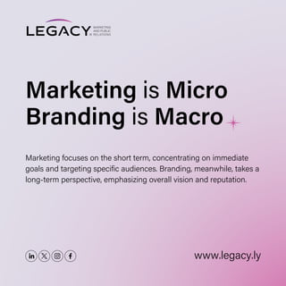 Exploring the Distinction Between Branding and Marketing | PDF